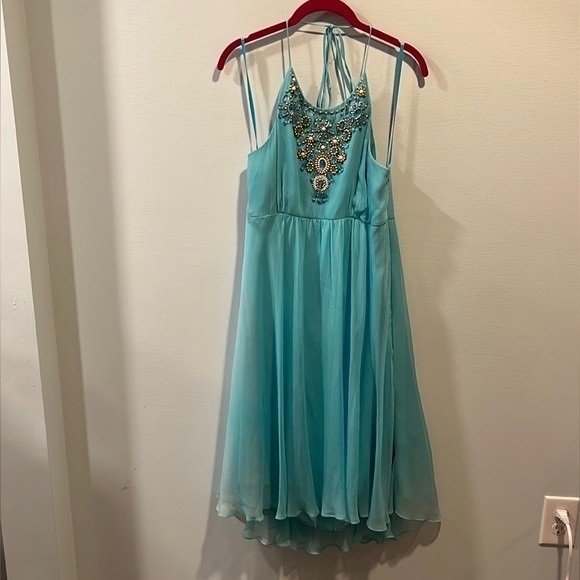Milly | Dresses | Milly Silk Embellished Halter Dress 8 | Poshmark